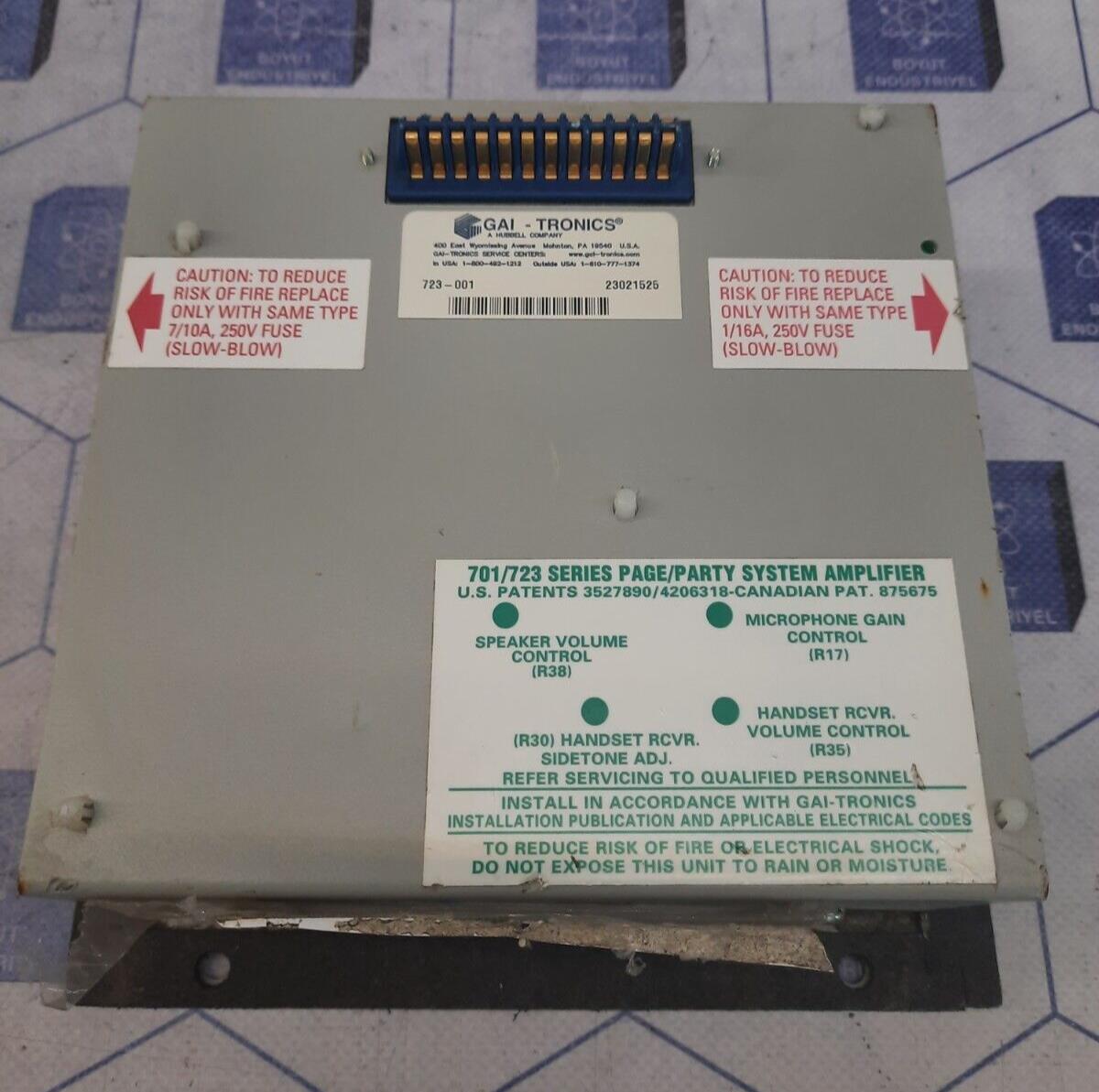 GAI-TRONICS 723-001 REMOTE HANDSET / SPEAKER AMPLIFIER – Boyut-Endustriyel