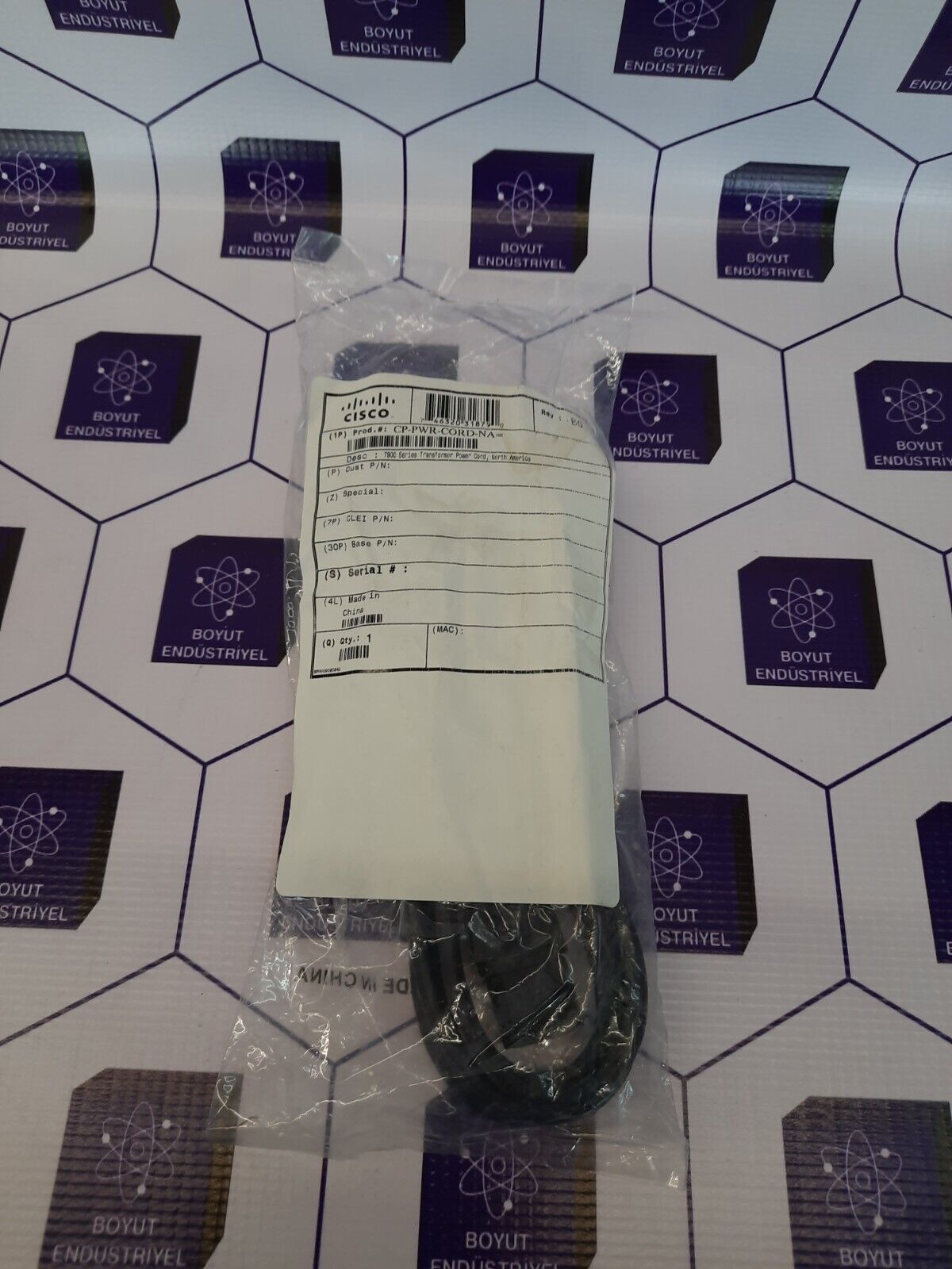 Cisco CP-PWR-CORD-NA 72-0259 Rev.B0* Power Cord – Boyut-Endustriyel