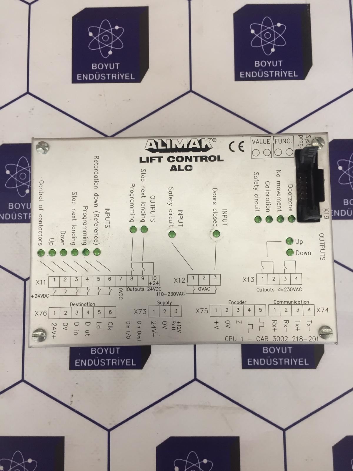 ALIMAK LIFT CONTROL ALC CPU1- CAR-3002-218-201 – Boyut-Endustriyel