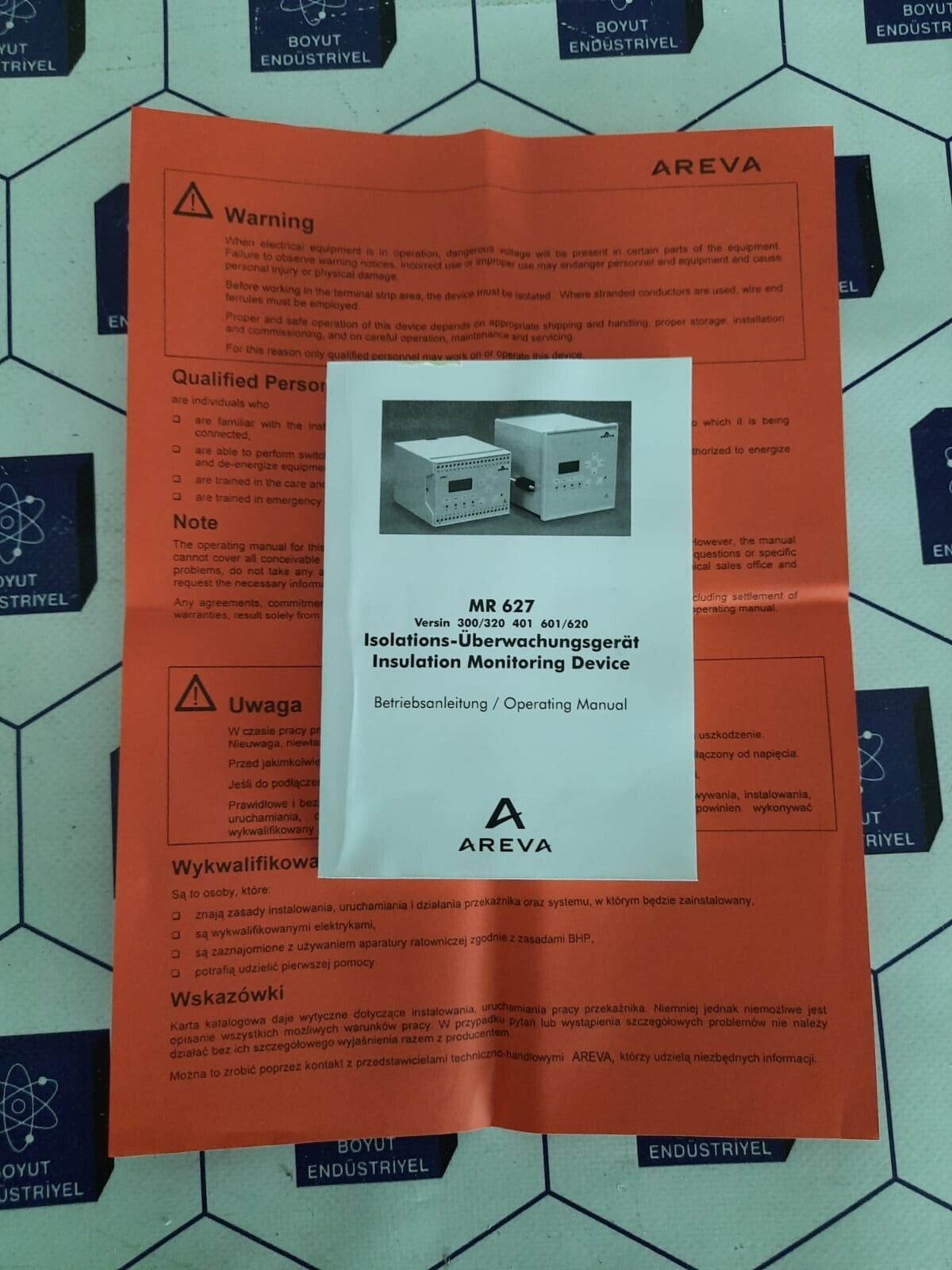 AREVA MR 627 MR627 EARTH-FAULT RELAY – Boyut-Endustriyel