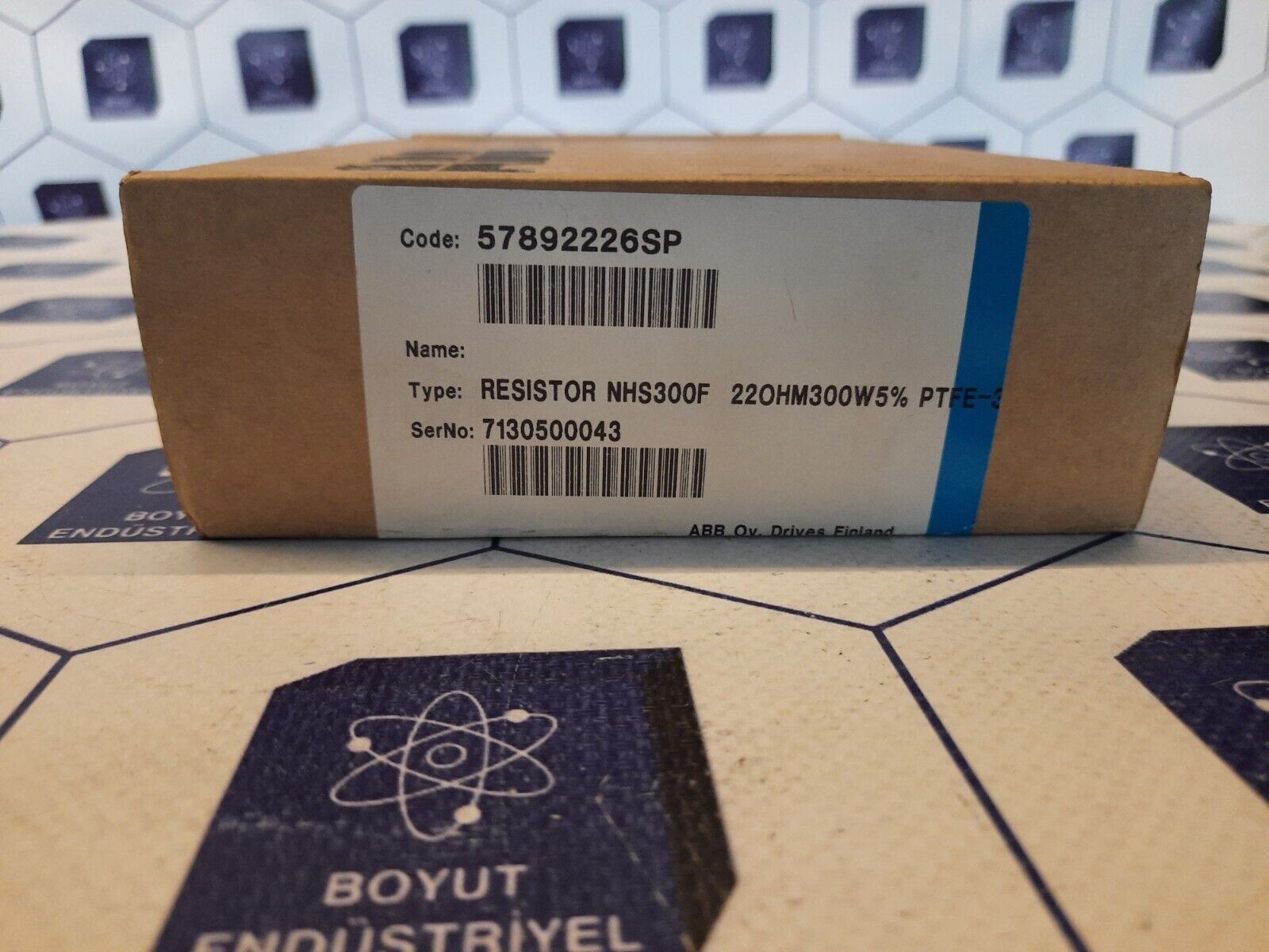ABB 57892226SP RESISTOR NHS300F 220HM300W5% PTFE-3 – Boyut-Endustriyel