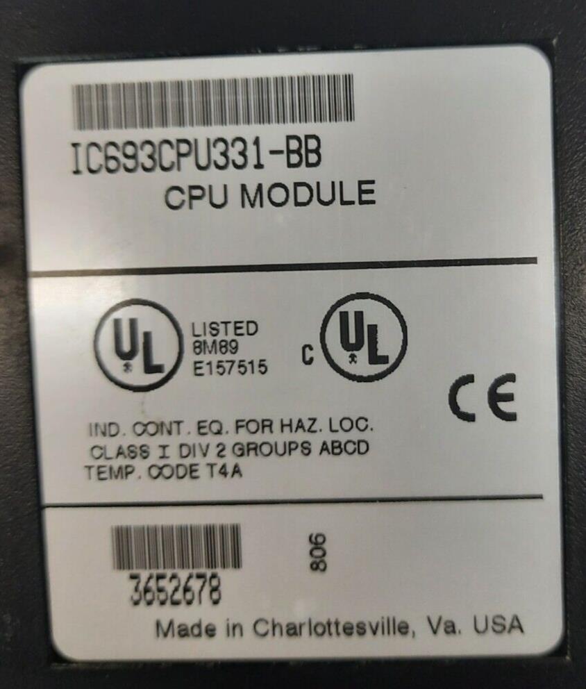 GE FANUC IC693CPU331-BB CPU MODULE – Boyut-Endustriyel