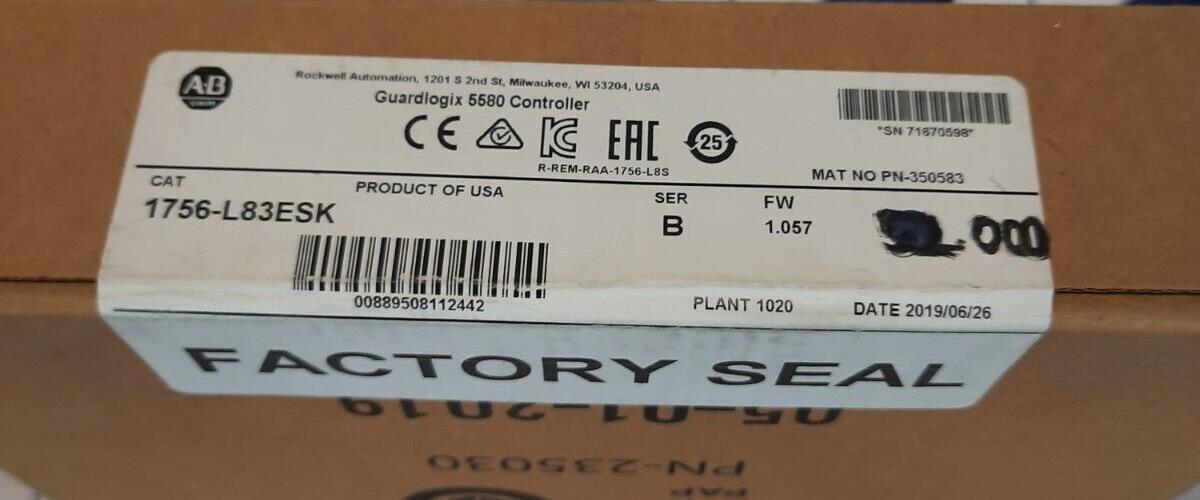 ALLEN BRADLEY 1756-L83ESK GUARDLOGIX 5580 CONTROLLER – Boyut-Endustriyel