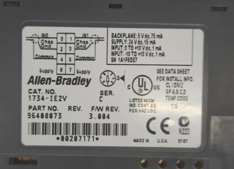 ALLEN BRADLEY 1734-IE2V BACK PANEL SUPPLY – Boyut-Endustriyel