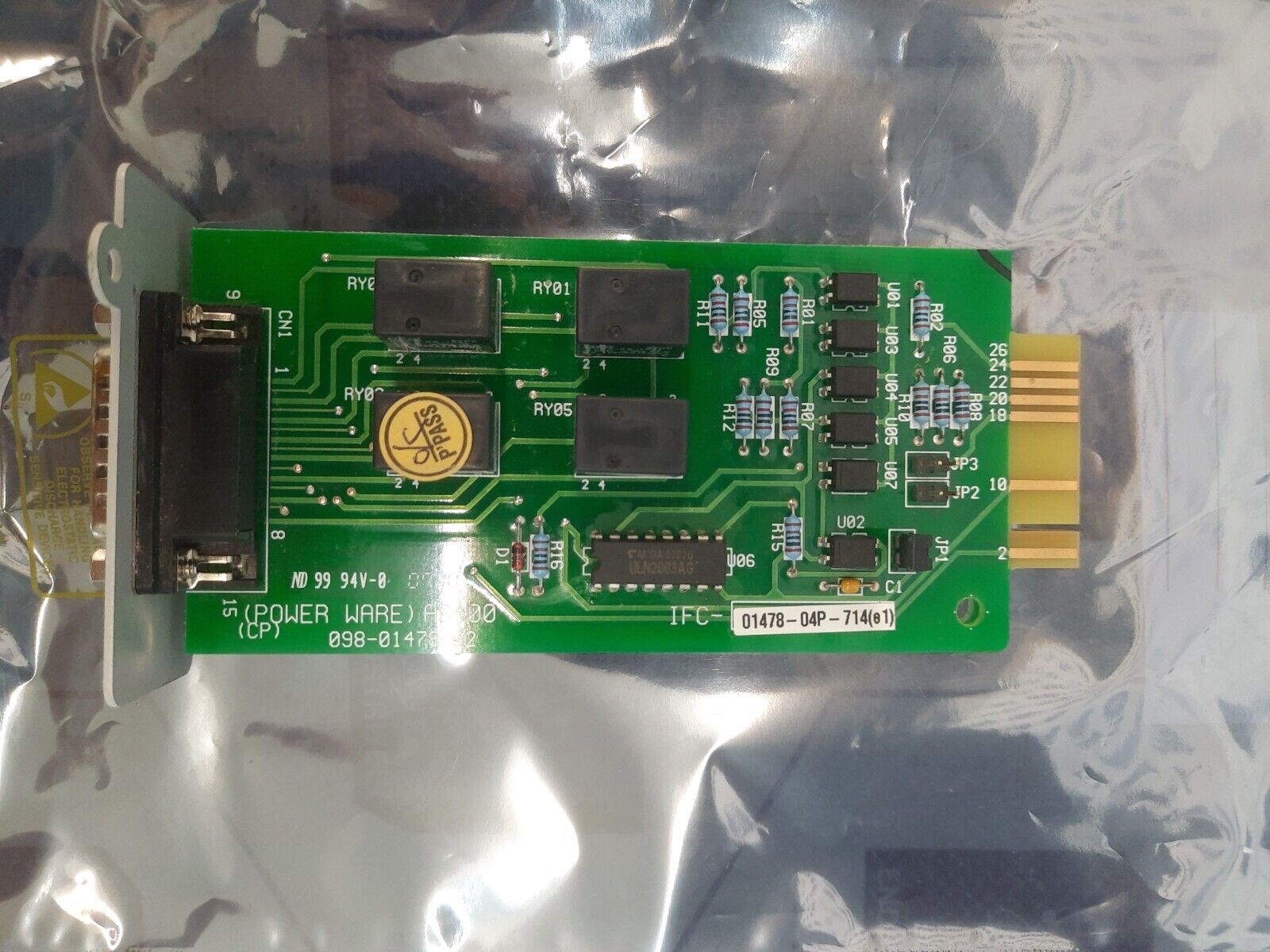 POWERWARE RELAY INTERFACE CARD AS400 098-01478-02 – Boyut-Endustriyel