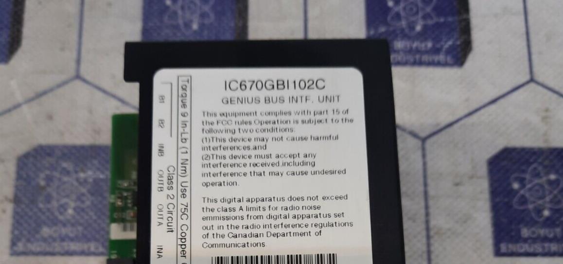 GE FANUC IC670GBI102C GENIUS BUS INTARFACE UNIT – Boyut-Endustriyel