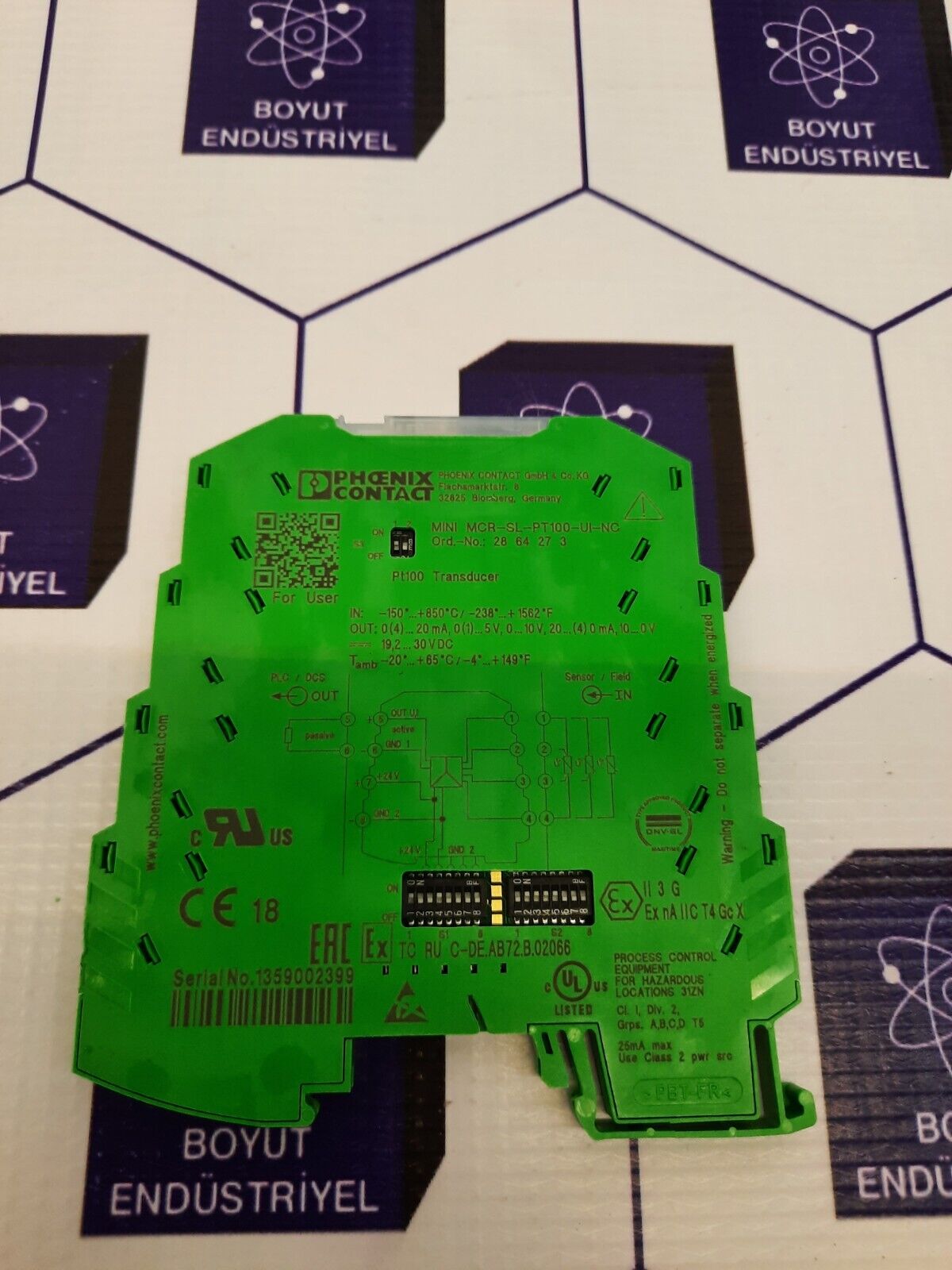 PHOENIX CONTACT MINI MCR-SL-PT100-UI-NC(Ord.No:2864273) SAFETY RELAY ...