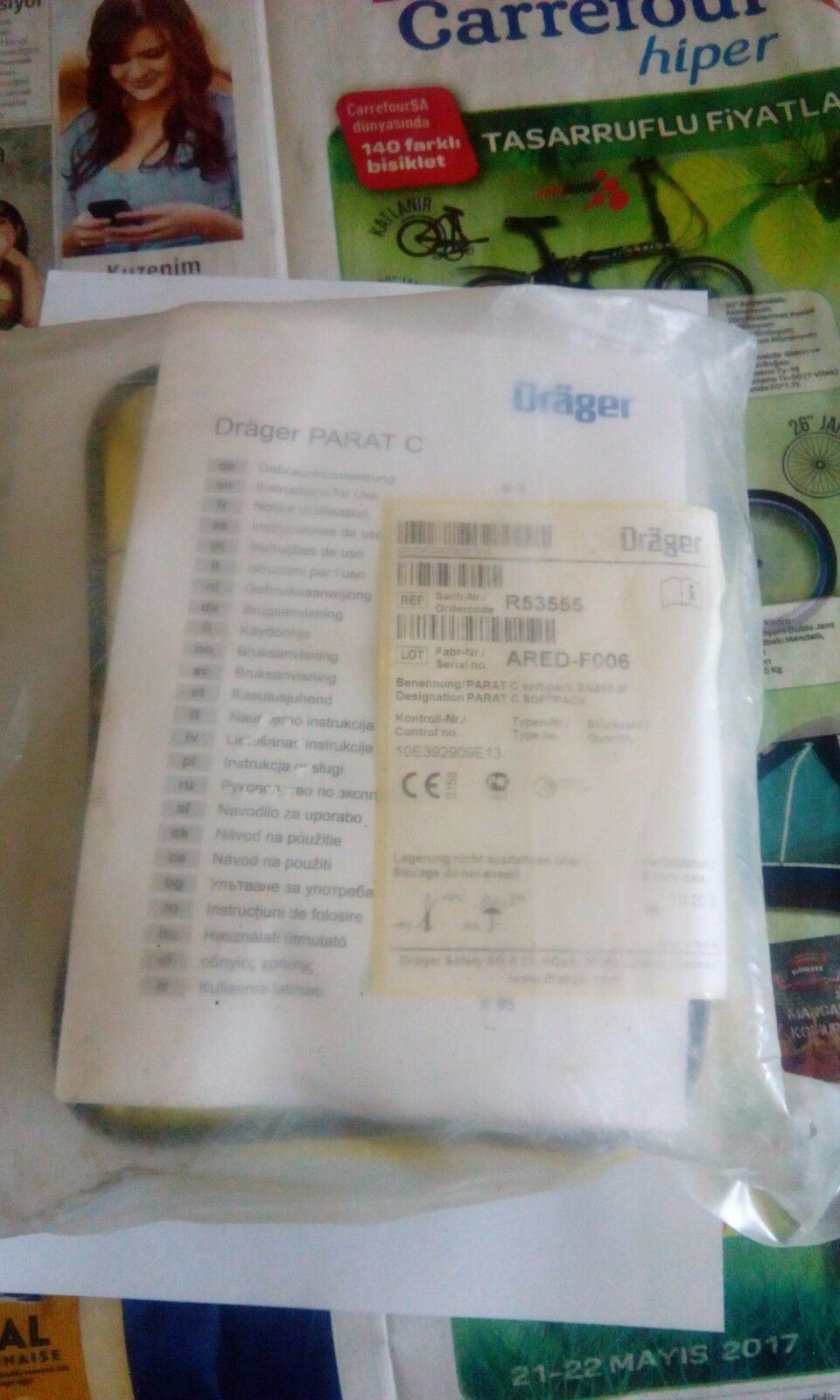 Drager Parat C Softpack Escape Hood R53555 – Boyut-Endustriyel